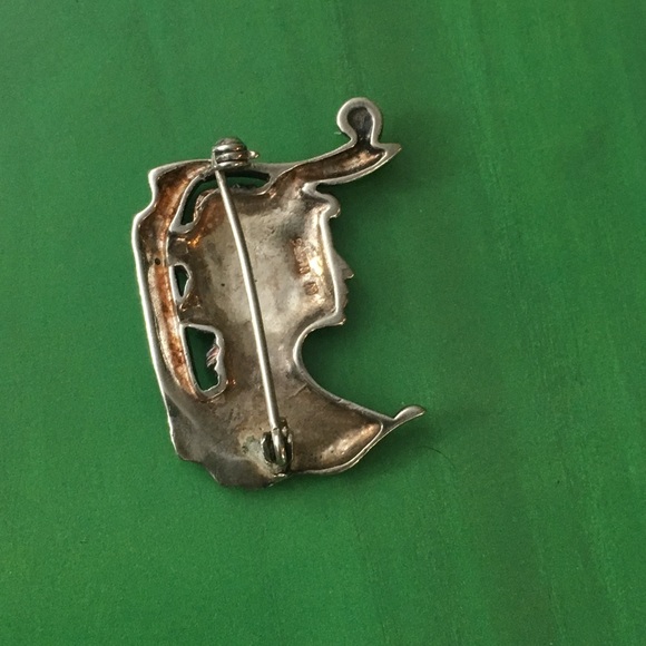 Jewelry | Vintage Silver Hematite Greek Goddess Pin | Poshmark